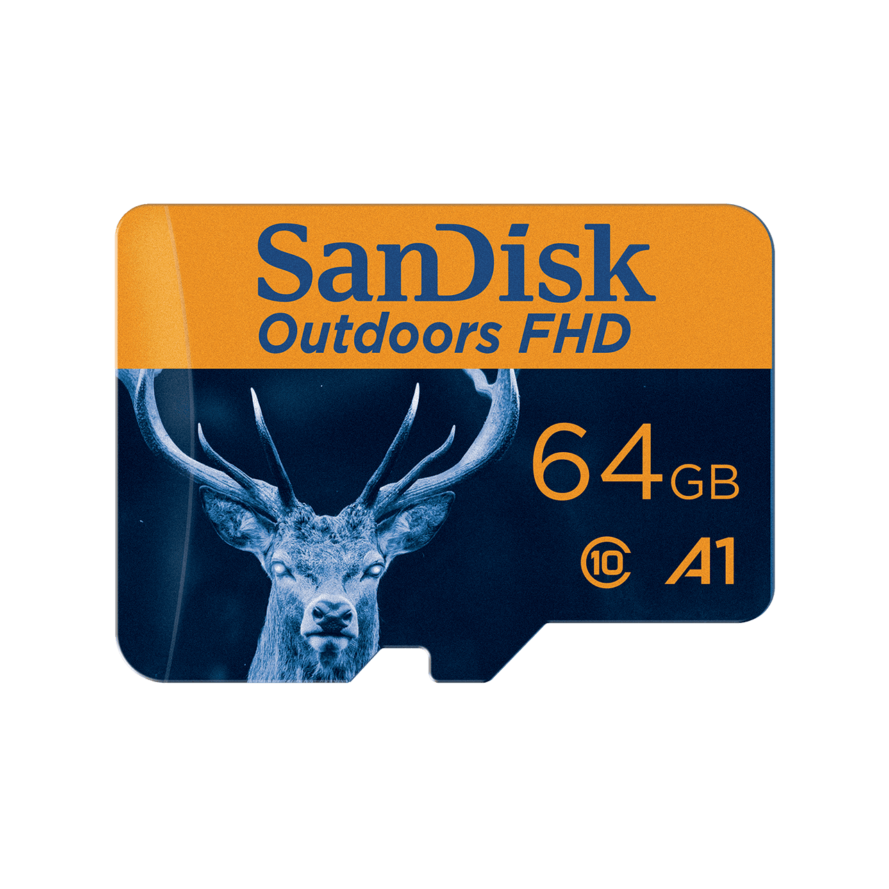 128GB Orange SanDisk Outdoors FHD microSDHC/XC UHS-I Memory Card with ...